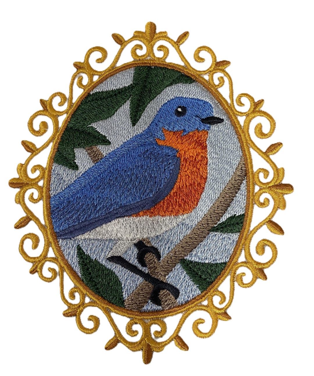 Beyond Vision Custom Bird Bluebird Cameo Embroidery Iron On/sew Patch ...