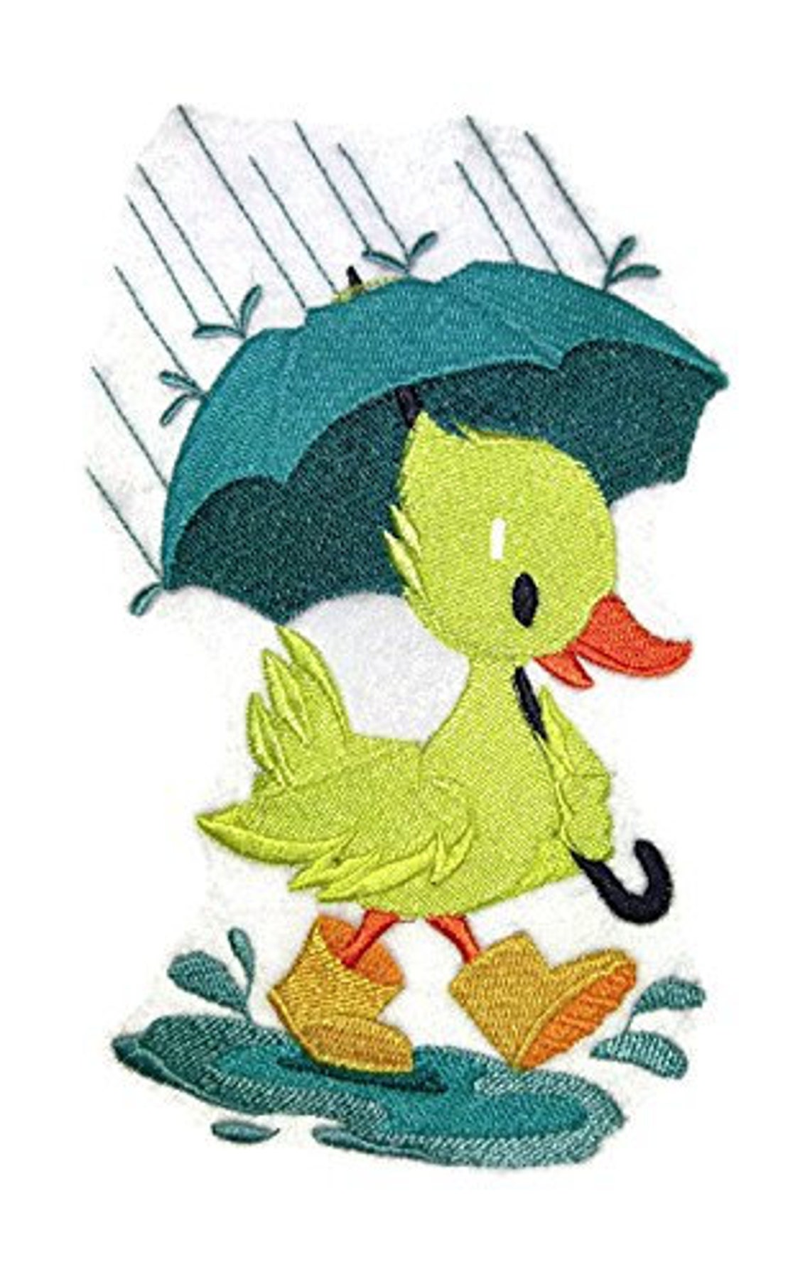 Nature Weaved in Threads Rainy Day Duck Embroidered Iron - Etsy