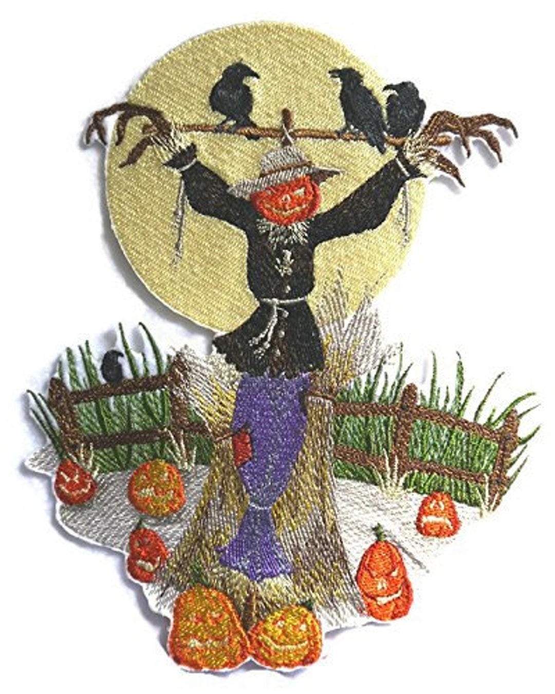 Happy Halloween [ Spooky Scarecrow ] Embroidered Iron On/sew Patch [5. ...