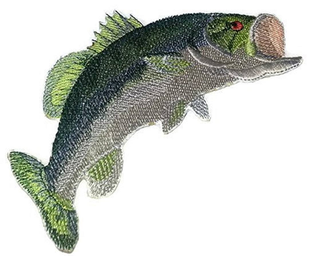 Largemouth Bass Embroidered Iron On/sew Patch [6" X 3"] - Etsy