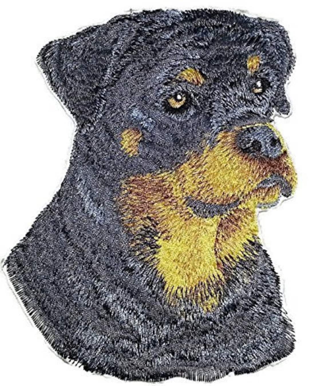 Custom Rottweiler Dog Face Embroidery Ironon/sew Patch [5.5" X 4"] - Etsy