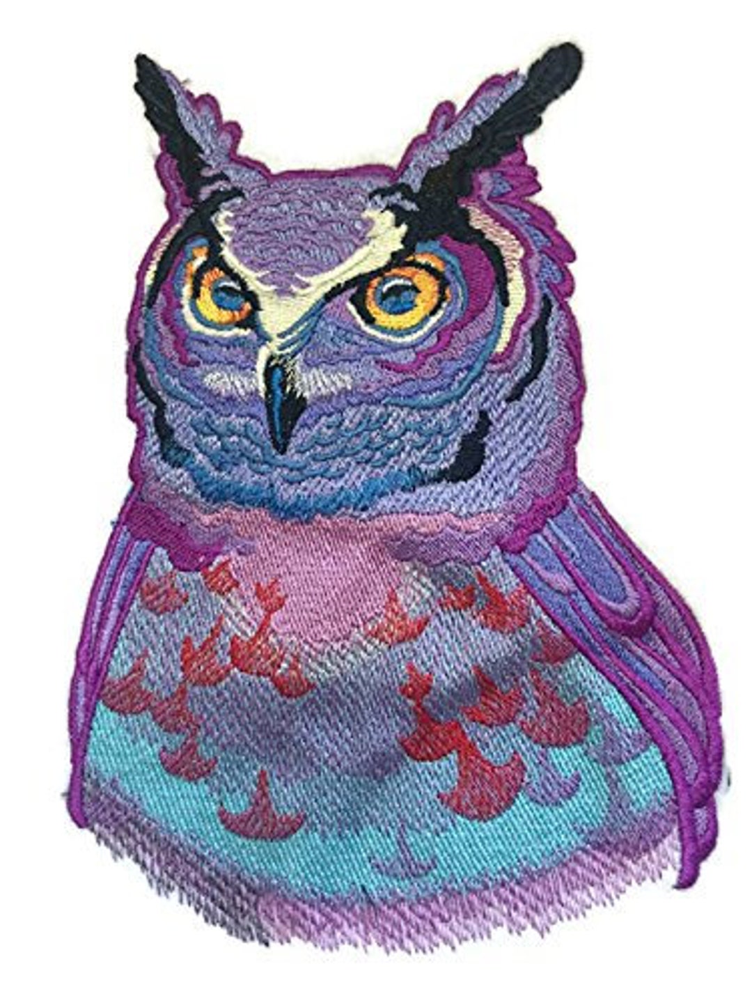 Birds [sunset Owl Embroidered Iron On/sew Patch [7.8" X 5.53"] - Etsy