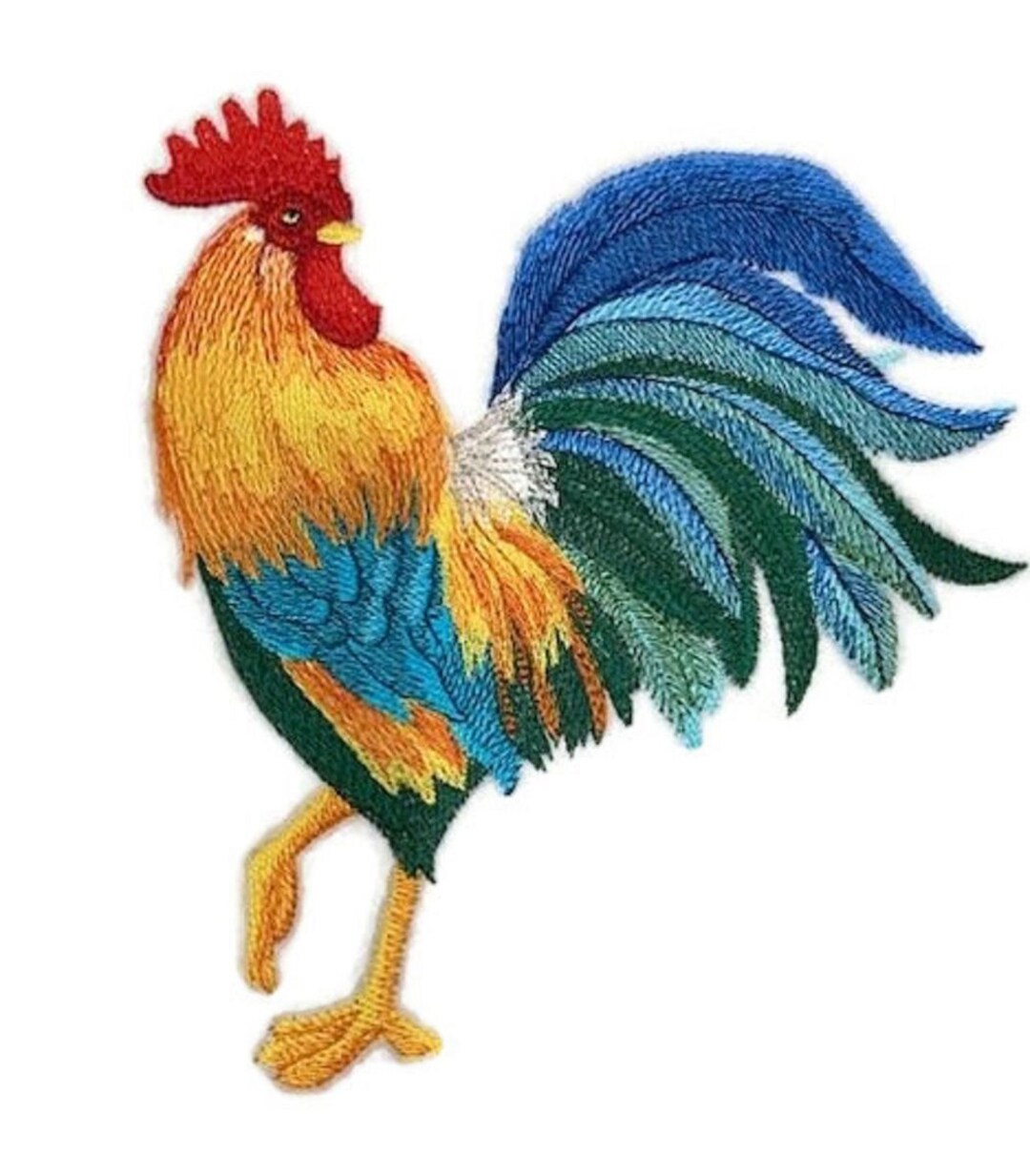 Amazing Charming Rooster Custom Embroidered Iron On/sew Patch [6.2"x 6.8"] - Etsy