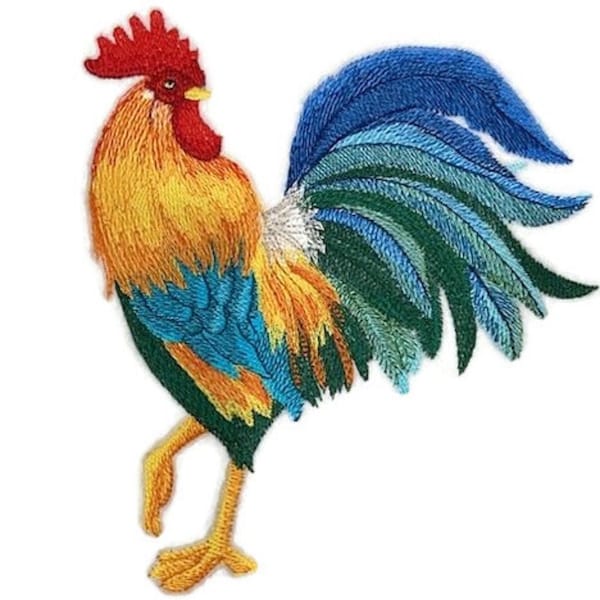 Embroidered Rooster - Etsy