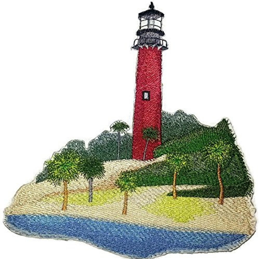 Jupiter Inlet Lighthouse Embroidered Iron On/sew Patch [5.9" X 6"] - Etsy