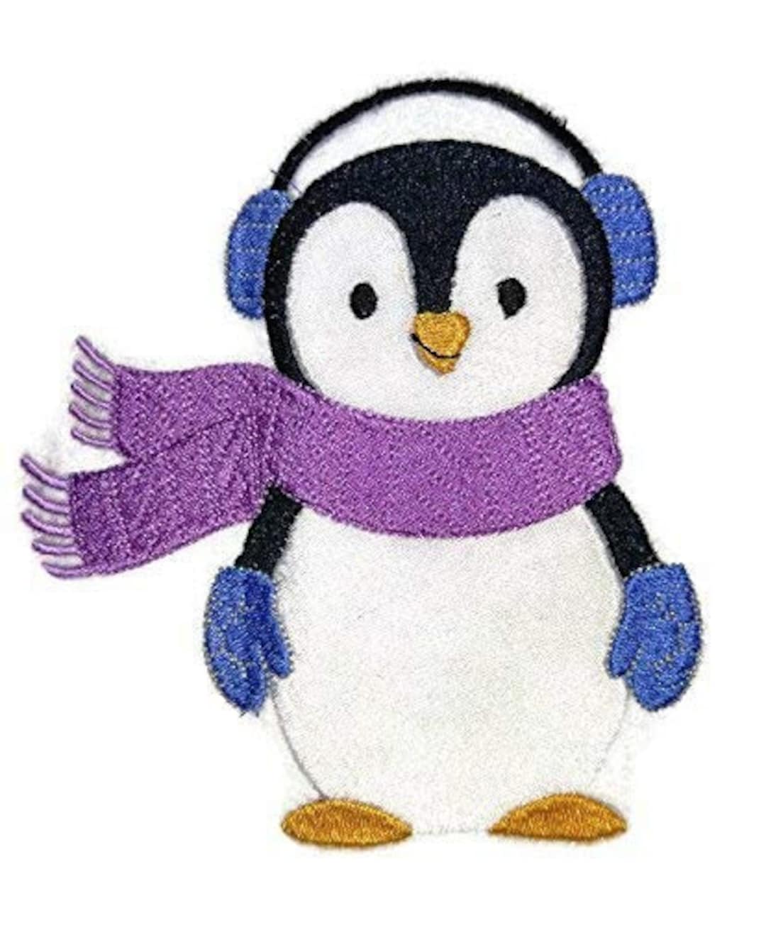 Baby Patchwork Pals - Penguin Embroidered Iron On/sew Patch [5.4" X 4. ...