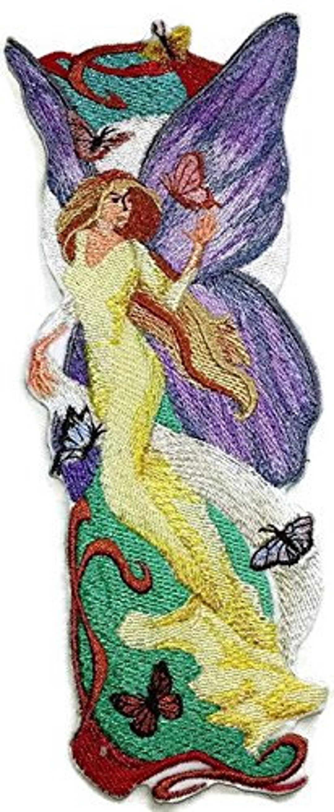 Butterfly Fairy Embroidered Iron On/sew Patch [ 6.83 "x 3" ] - Etsy