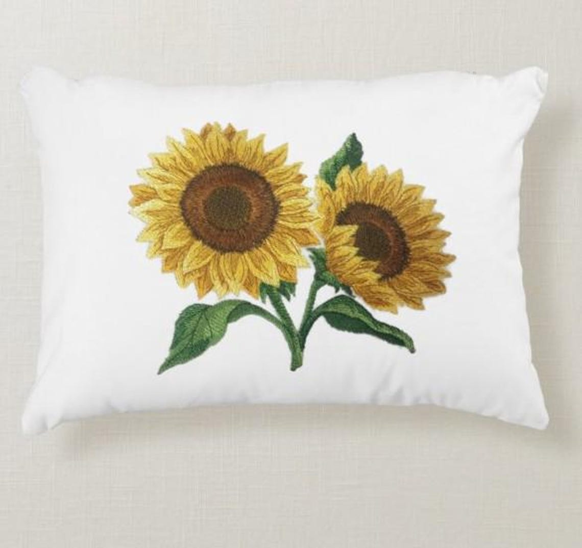 Sunflowers in Bloom Embroidered Iron On/sew Patch [ 6.19"(w) X 5.86"(h ...