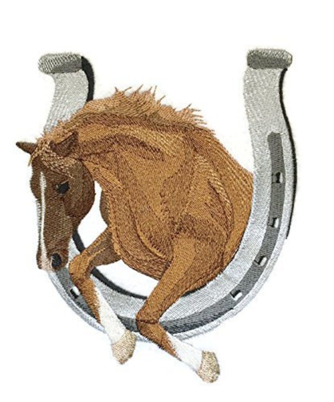 Lucky Charm Brown Stallion Embroidery Iron On/sew Patch [6" X 4.5"] - Etsy
