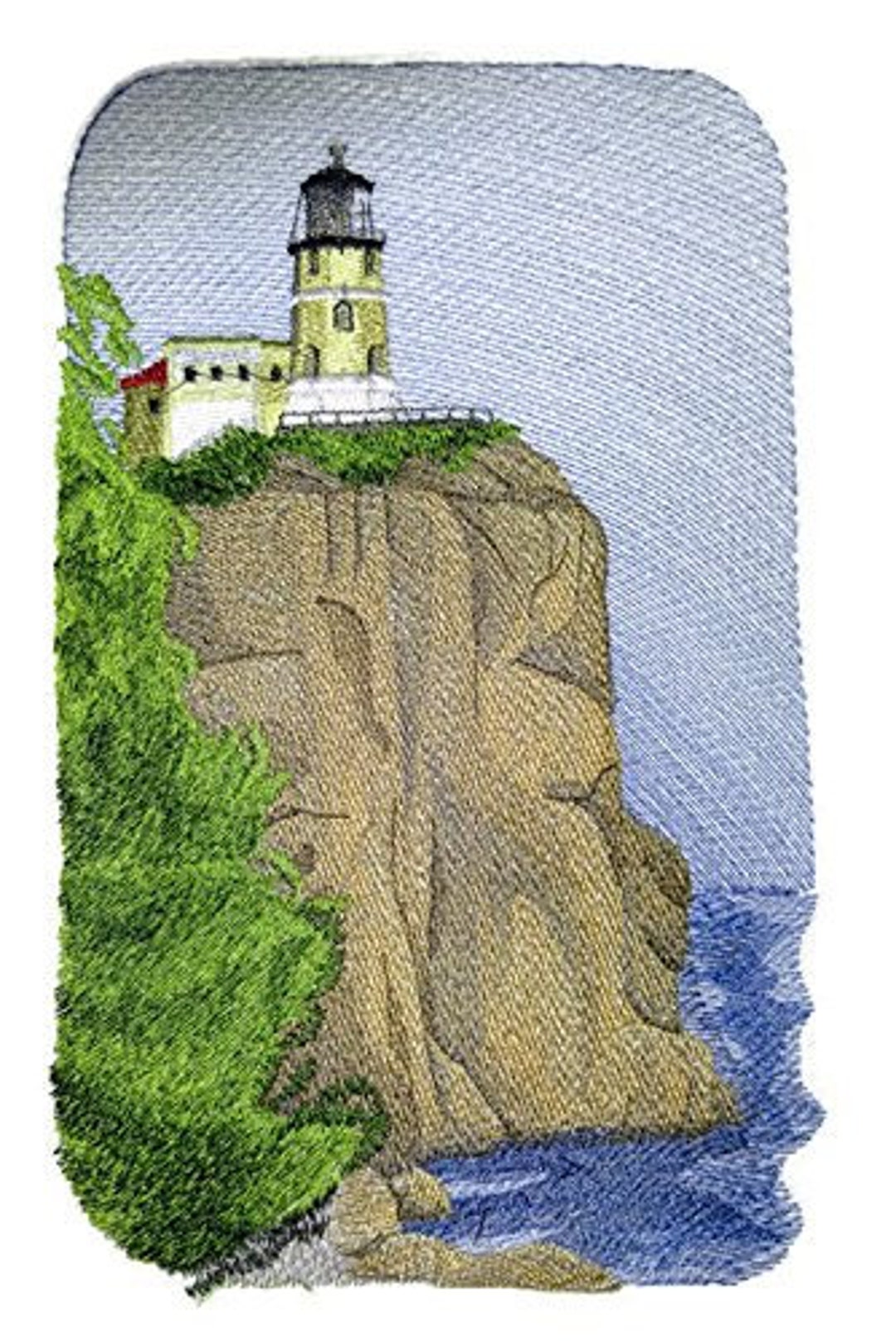 Split Rock Lighthouse Embroidered Iron On/sew Patch [9.5" X 6"] - Etsy