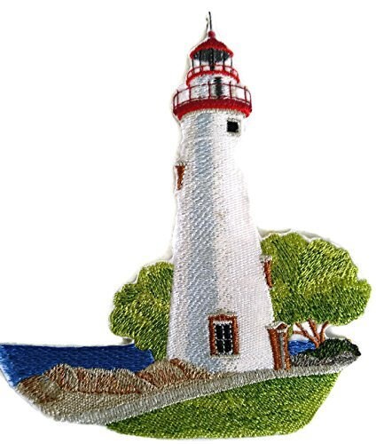 Lighthousemarblehead Lighthouse Embroidered Iron On/sew | Etsy