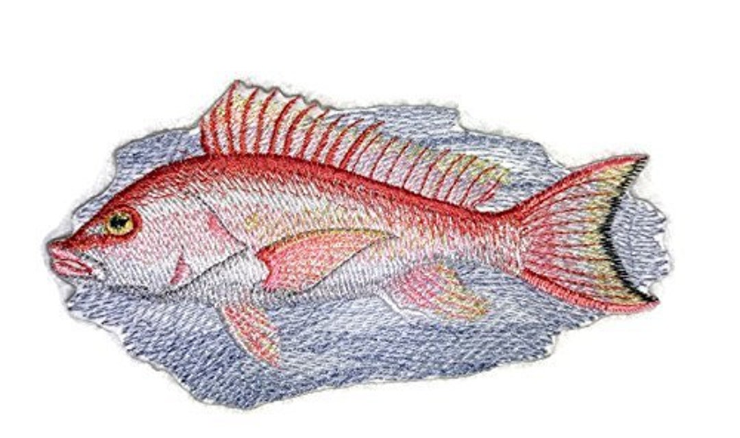 Red Snapper Fish Embroidered Iron On/sew Patch [6.5" X3.5"] - Etsy