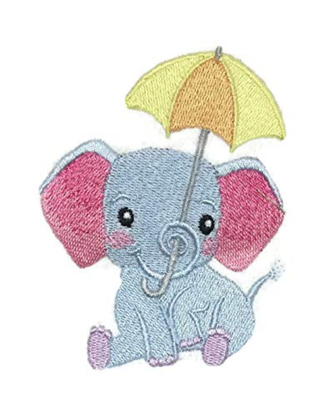 Elephant Umbrella Embroidered Patch - Baby Animal Iron-on Applique - Etsy