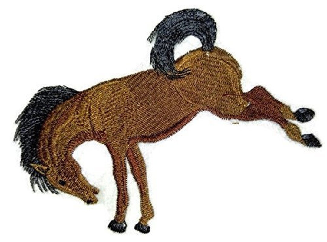 Spirit of Stallions [bucking Bronco Horse ] [] Embroidered Iron On/sew ...