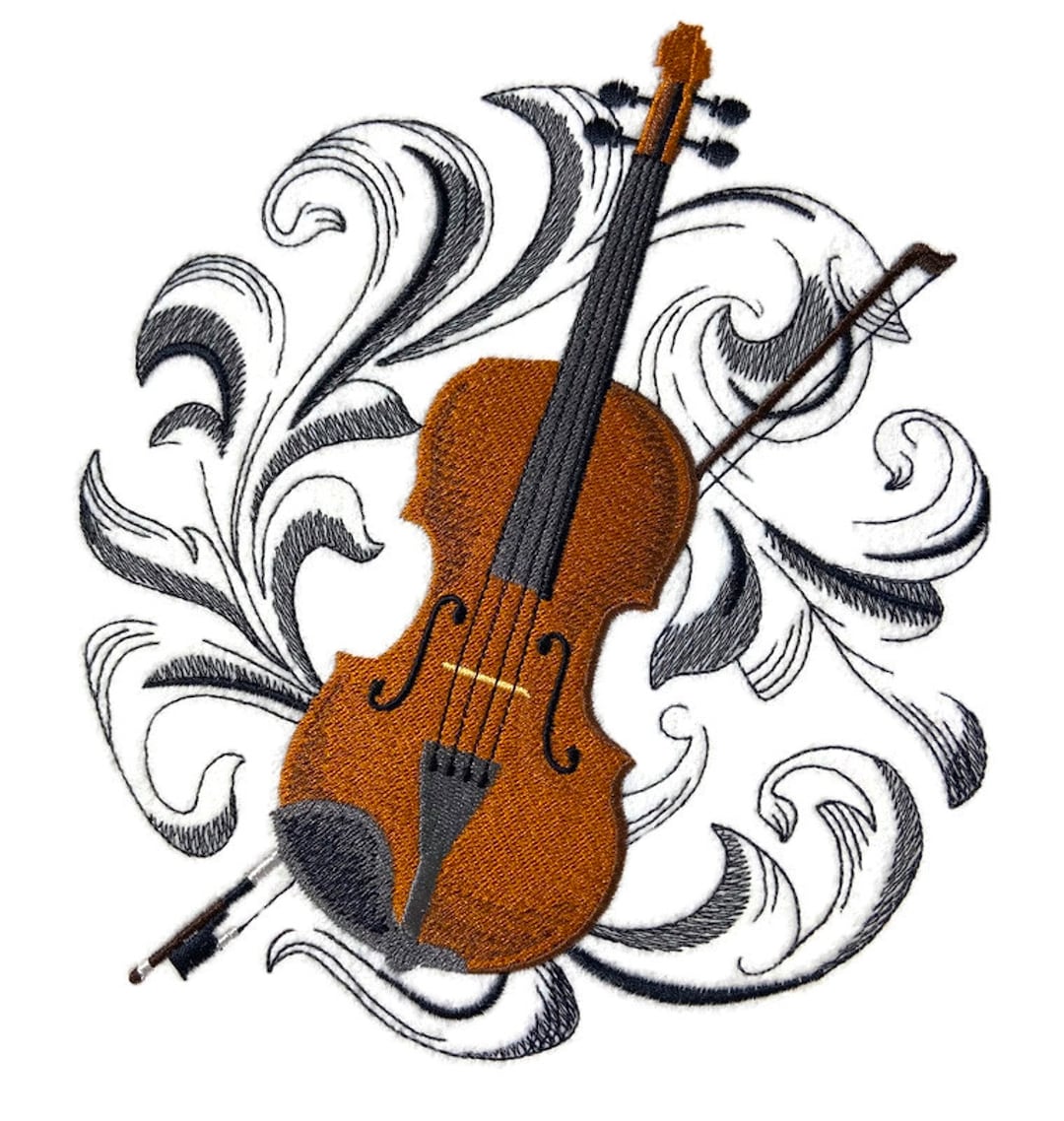 Musical Instruments [violin With Baroque Background ][custom and Unique ...