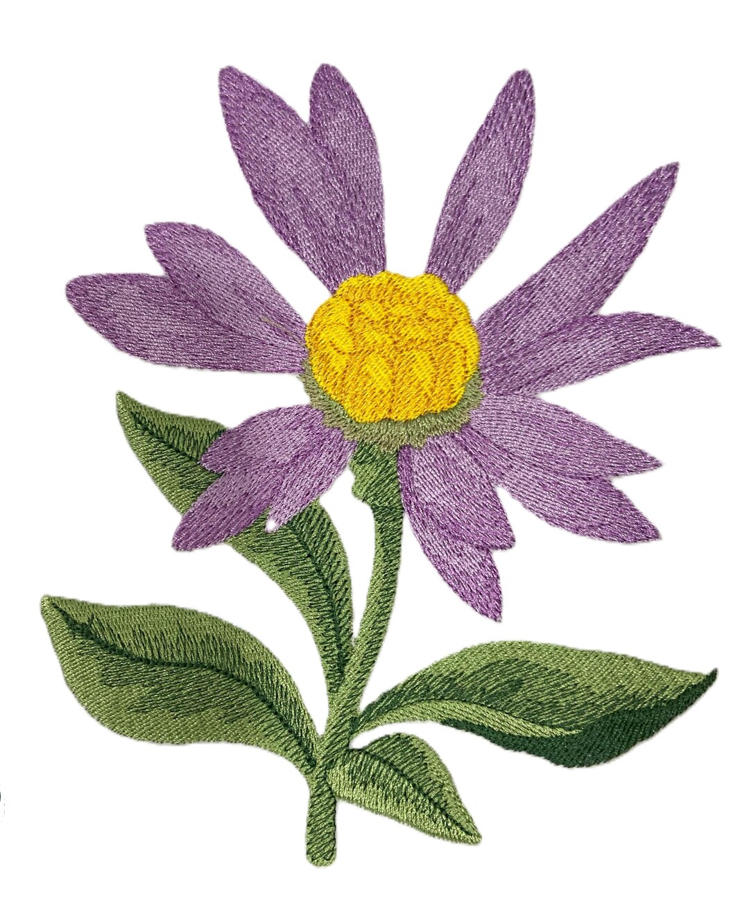Iris Flower Sea Aster Embroidered Iron On/sew Patch [ 5.94 "(w) X 5.86 ...