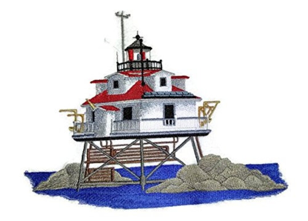 Lighthouse[thomas Point Shoal Lighthouse] Embroidered Iron On/sew Patch ...
