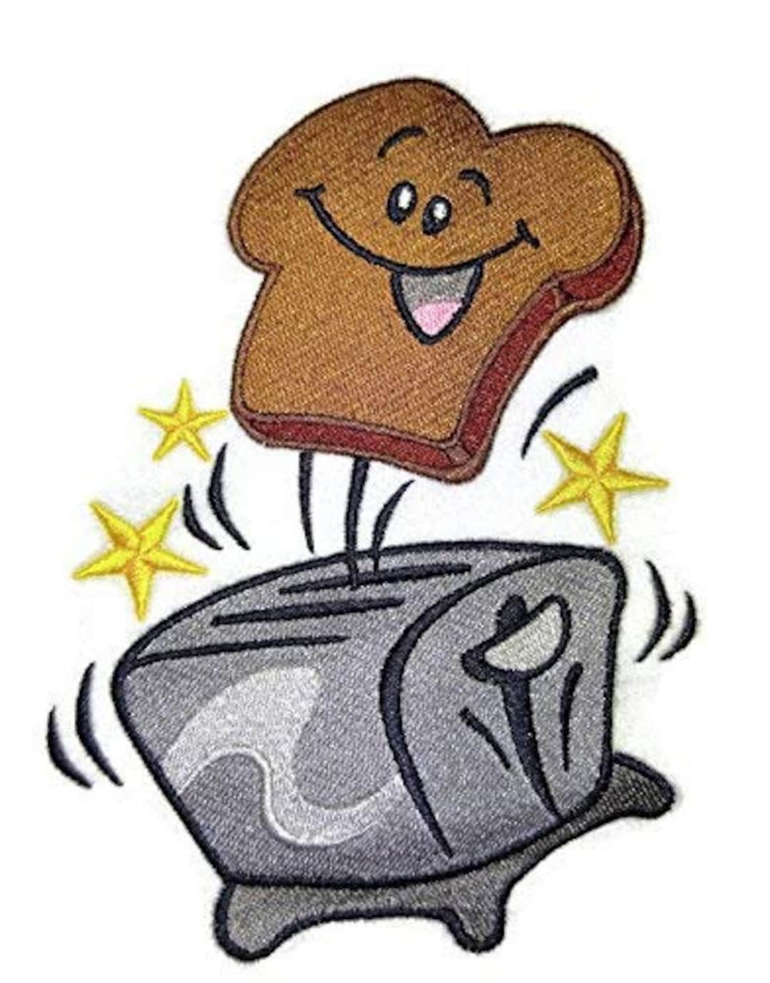 Toaster With Happy Toast Embroidered Iron On/sew Patch [6.14 X 4.83] - Etsy