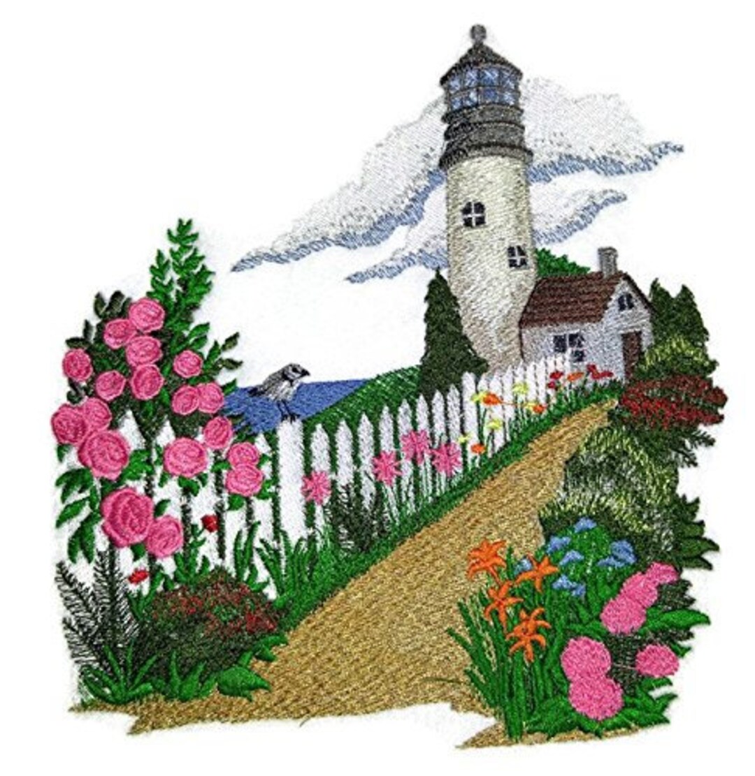 Lighthouse [summer Bliss Lighthouse] Embroidered Iron On/sew Patch [7. ...