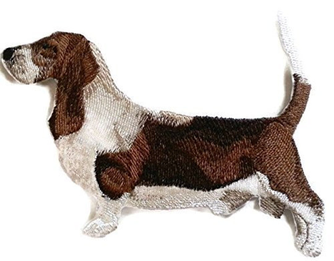 Custom Dog Portrait [basset Hound ] Embroidery Iron On/sew Patch [5.5 ...