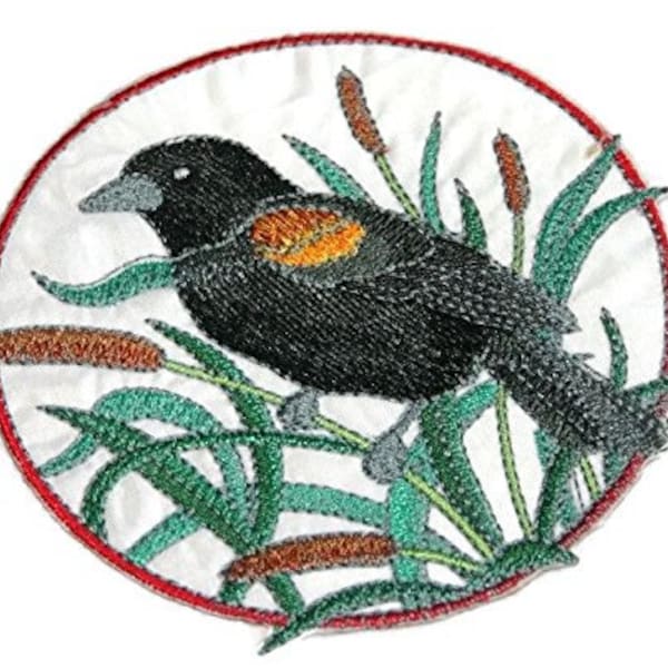 Redwing Blackbird Embroidery - Etsy