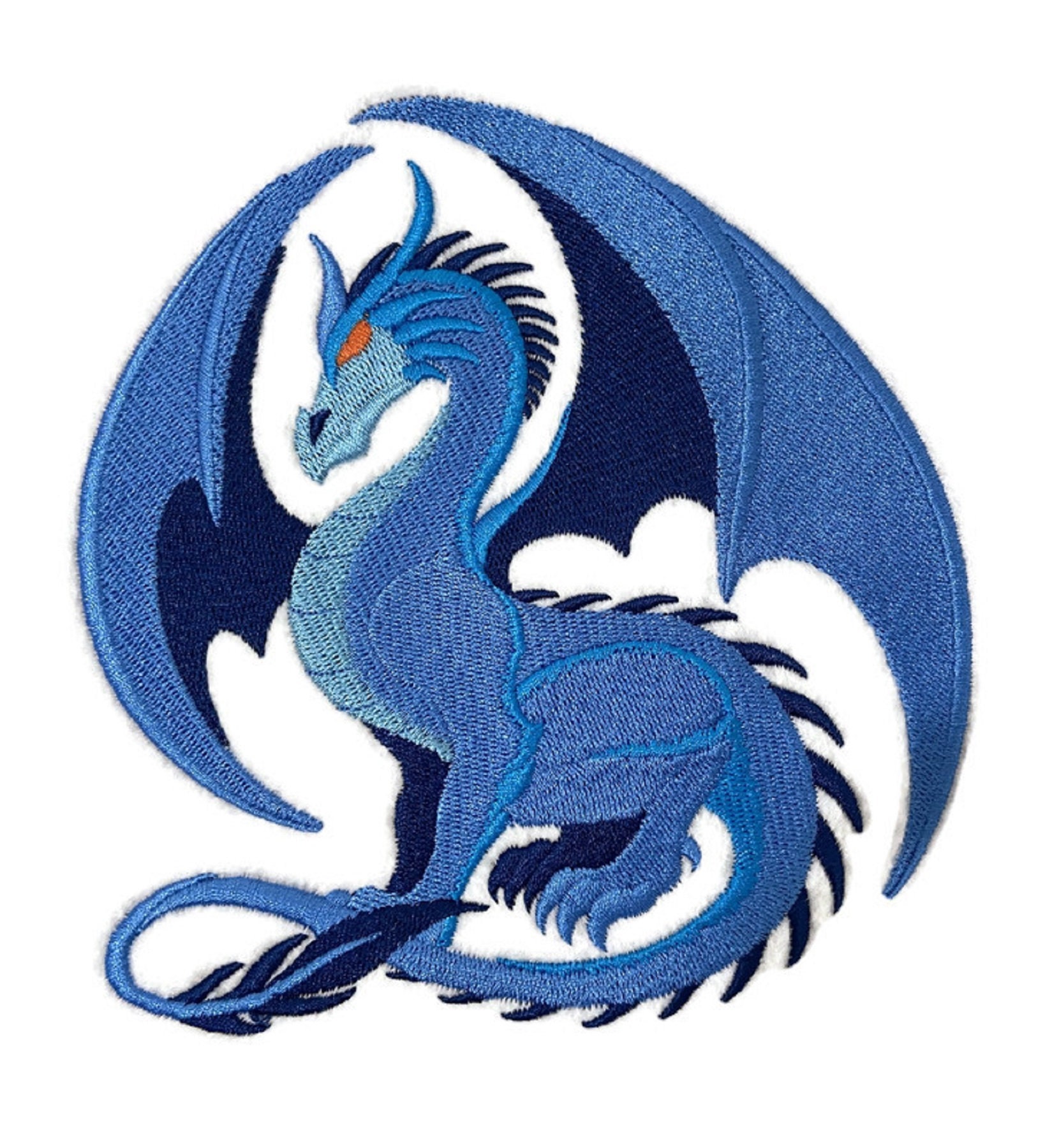 Custom Legendary Mythical Unique Dragon [sapphire Dragon] Embroidery ...