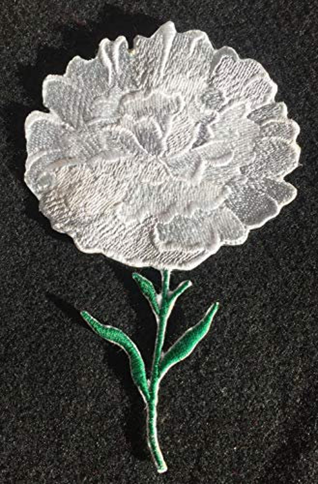 Bloom Carnation Flower Embroidered Iron On/sew Patch [ 3.8"(w) X 6"(h ...
