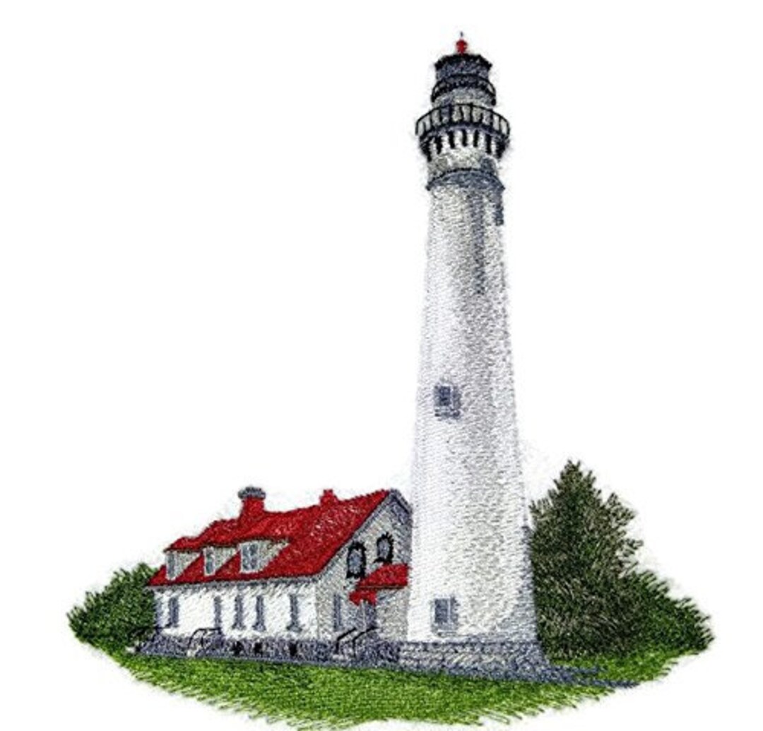 Lighthouse[wind Point Lighthouse] Embroidered Iron On/sew Patch [6.3"6 ...