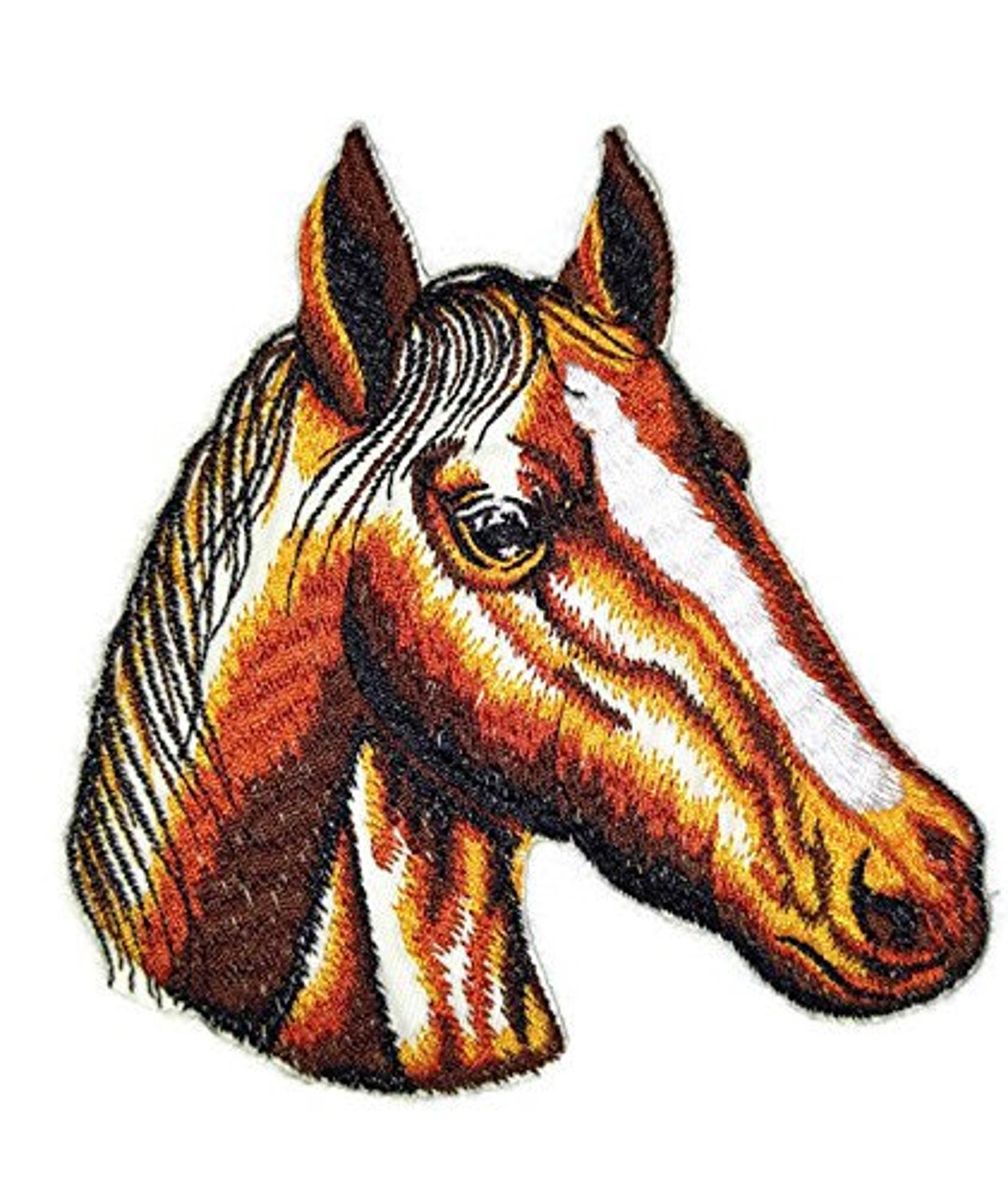 Horse Face Embroidered Patch: Iron On/sew on Applique (4" X 4.5") - Etsy