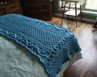Knitted Bed Runner Pattern - Etsy