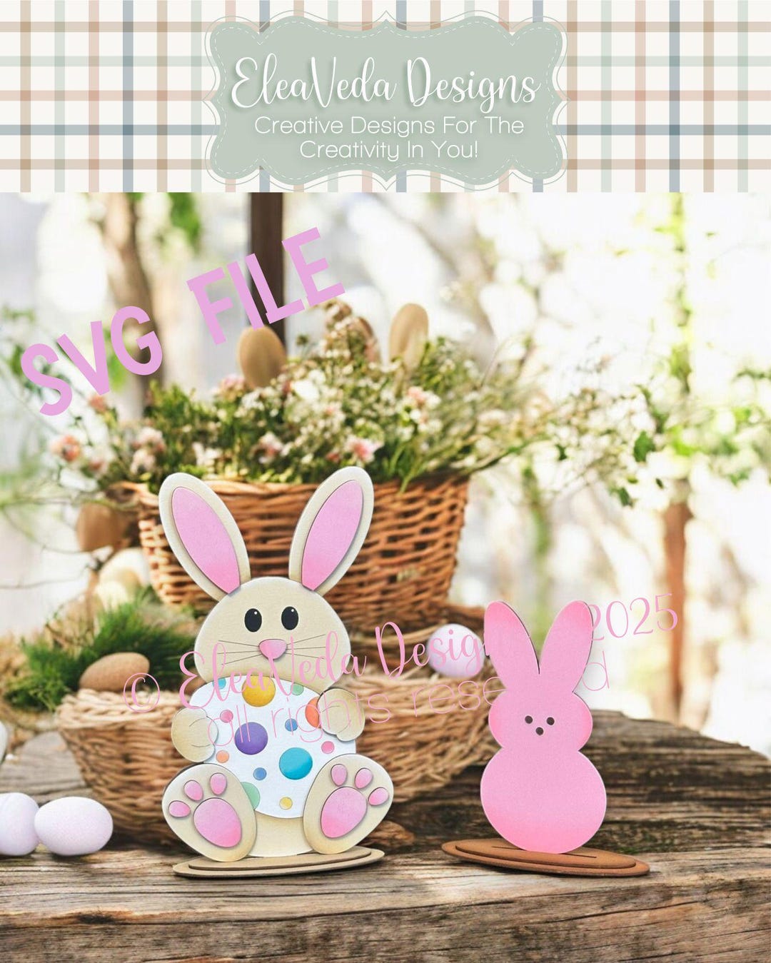 Easter Bunny Shelf Sitter SVG File, Easter SVG, Shelf Sitter SVG ...