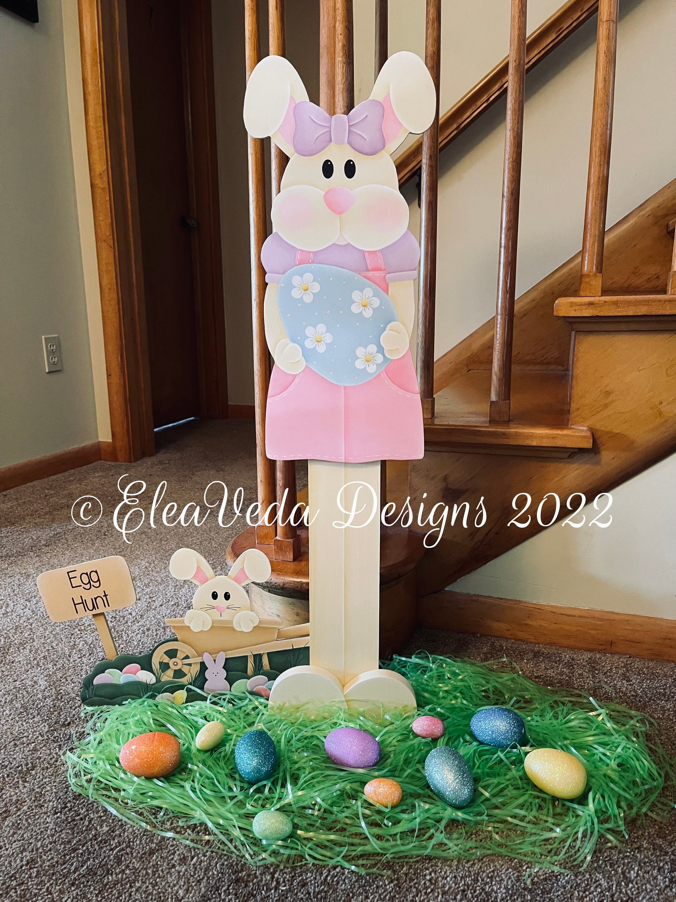 Easter Bunny Easter Egg Hunt Holiday House Warmer Porch Greeter ...