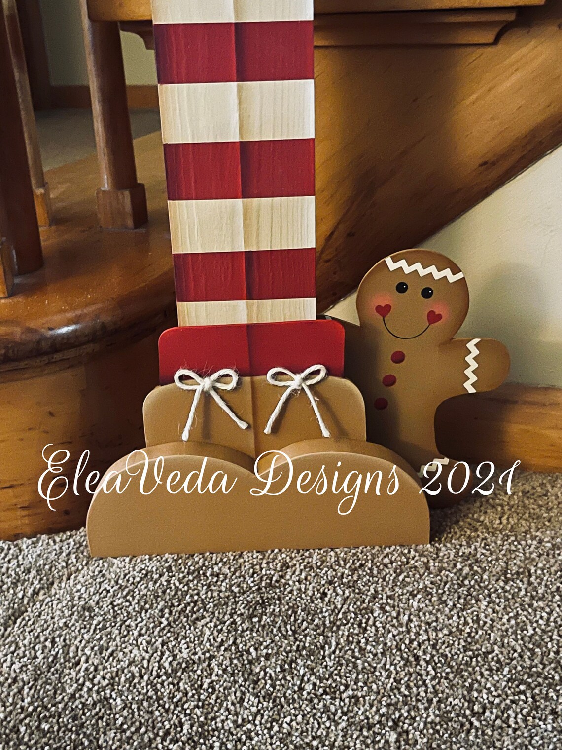 Christmas Gnome and Gingerbread Holiday House Warmer Porch - Etsy