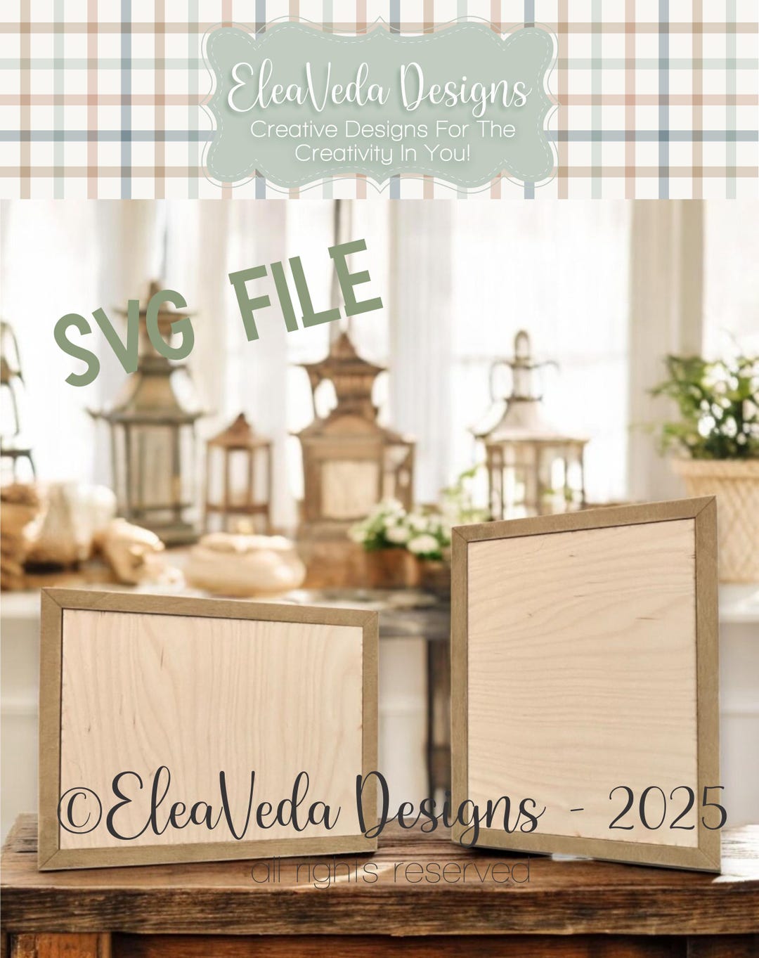 Interchangeable Standing / Hanging Sign Frame SVG | Home Decor ...