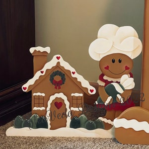 Christmas Baking Gingerbread and House Holiday House Warmer - Porch ...
