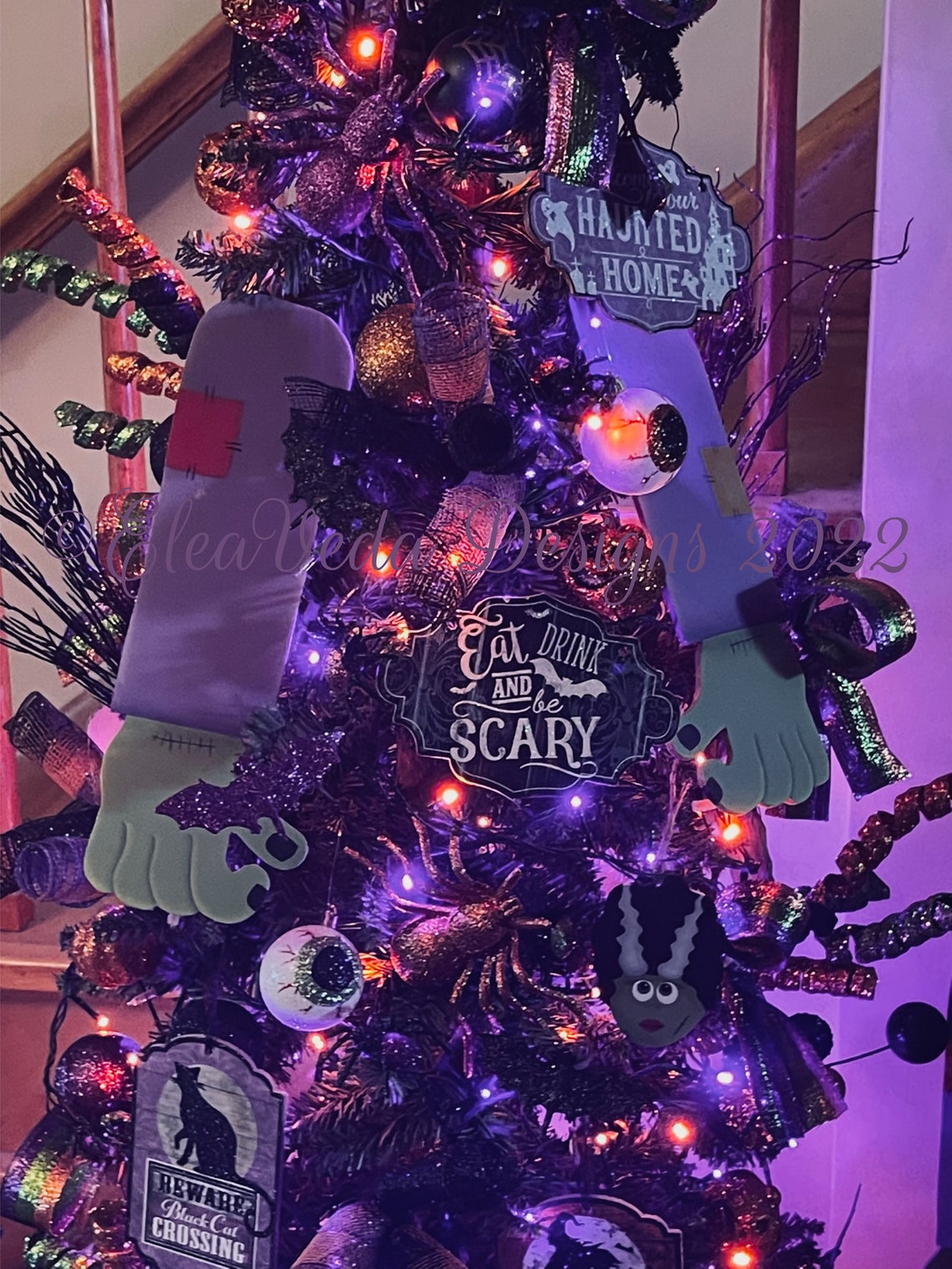 Frankenstein Holiday Hugger Tree Topper Halloween Tree - Etsy