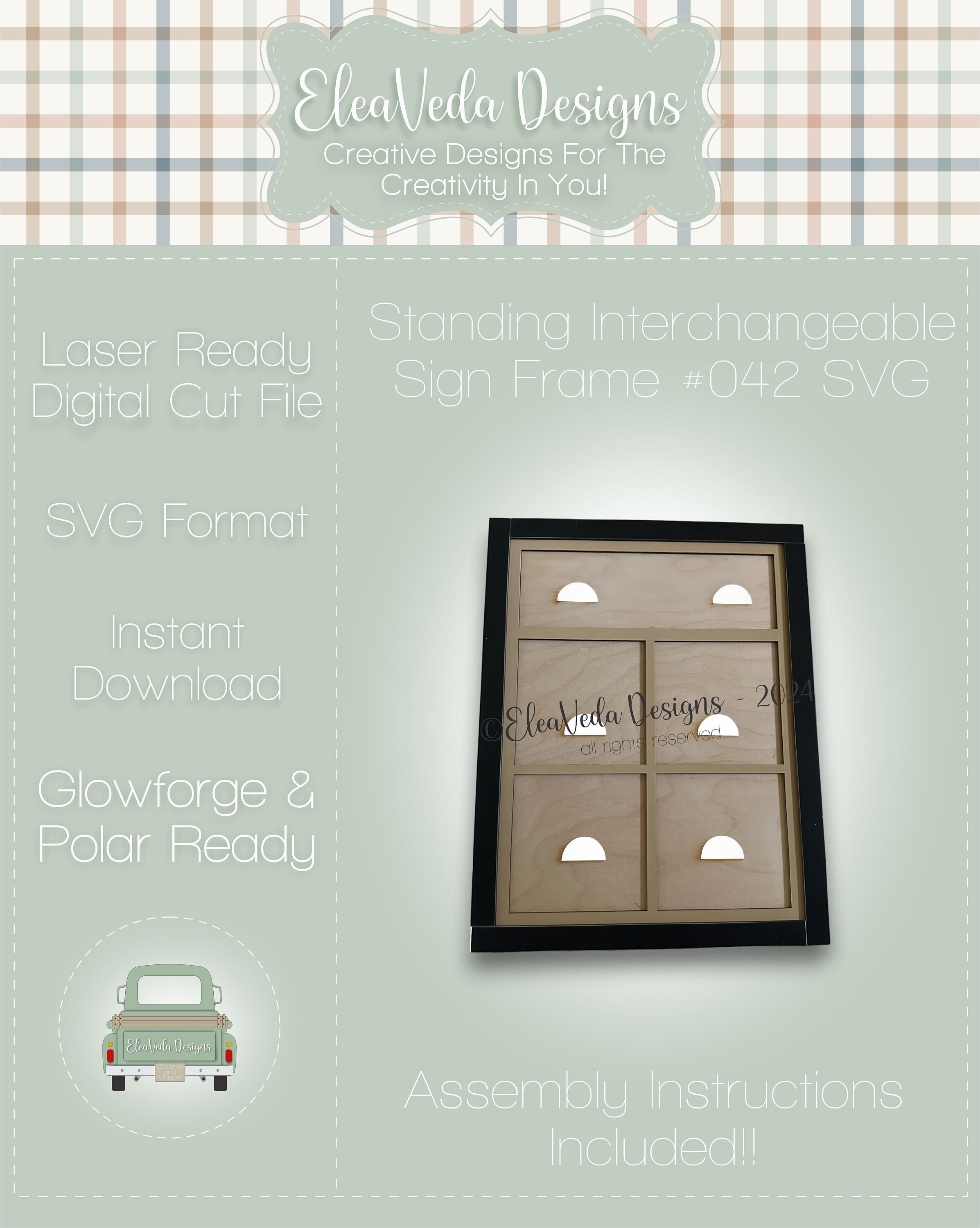 Interchangeable Standing Sign Frame SVG, Interchangeable Sign, Sign SVG ...