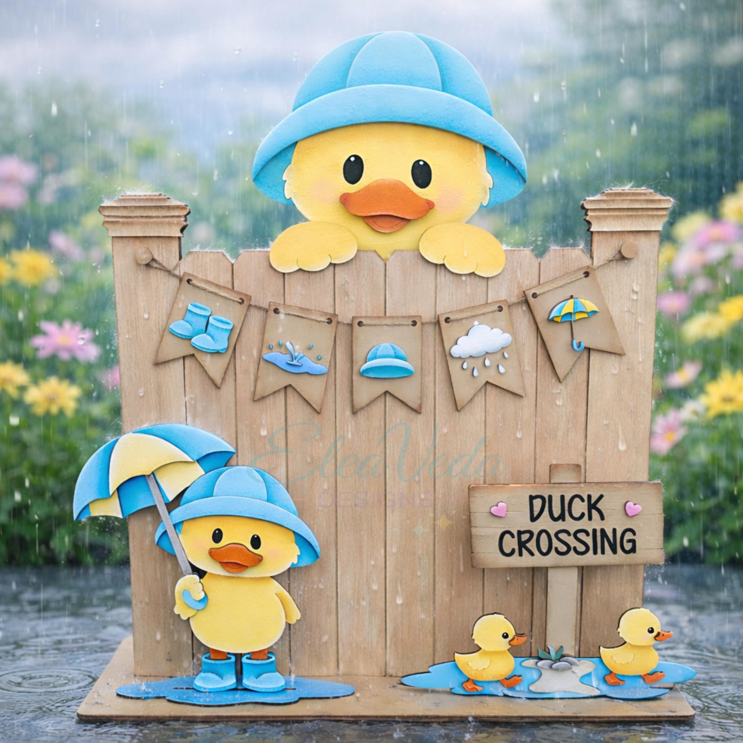 Duck Fence Peeker SVG | Spring Interchangeable Fence Insert | Duck ...