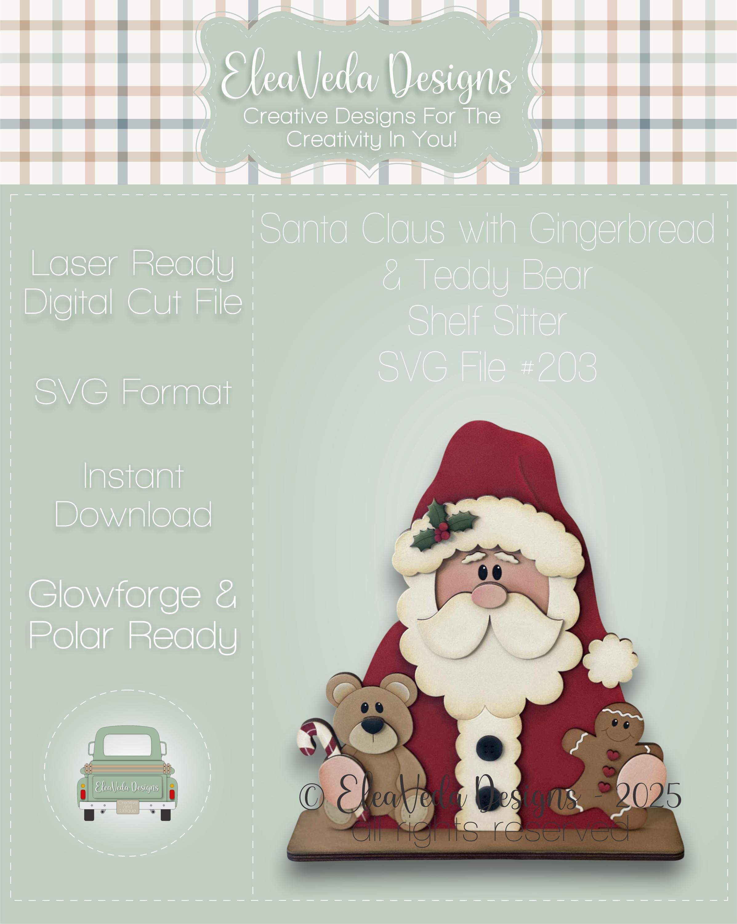Santa Claus Shelf Sitter SVG File | Santa Claus SVG | Shelf Sitter SVG ...