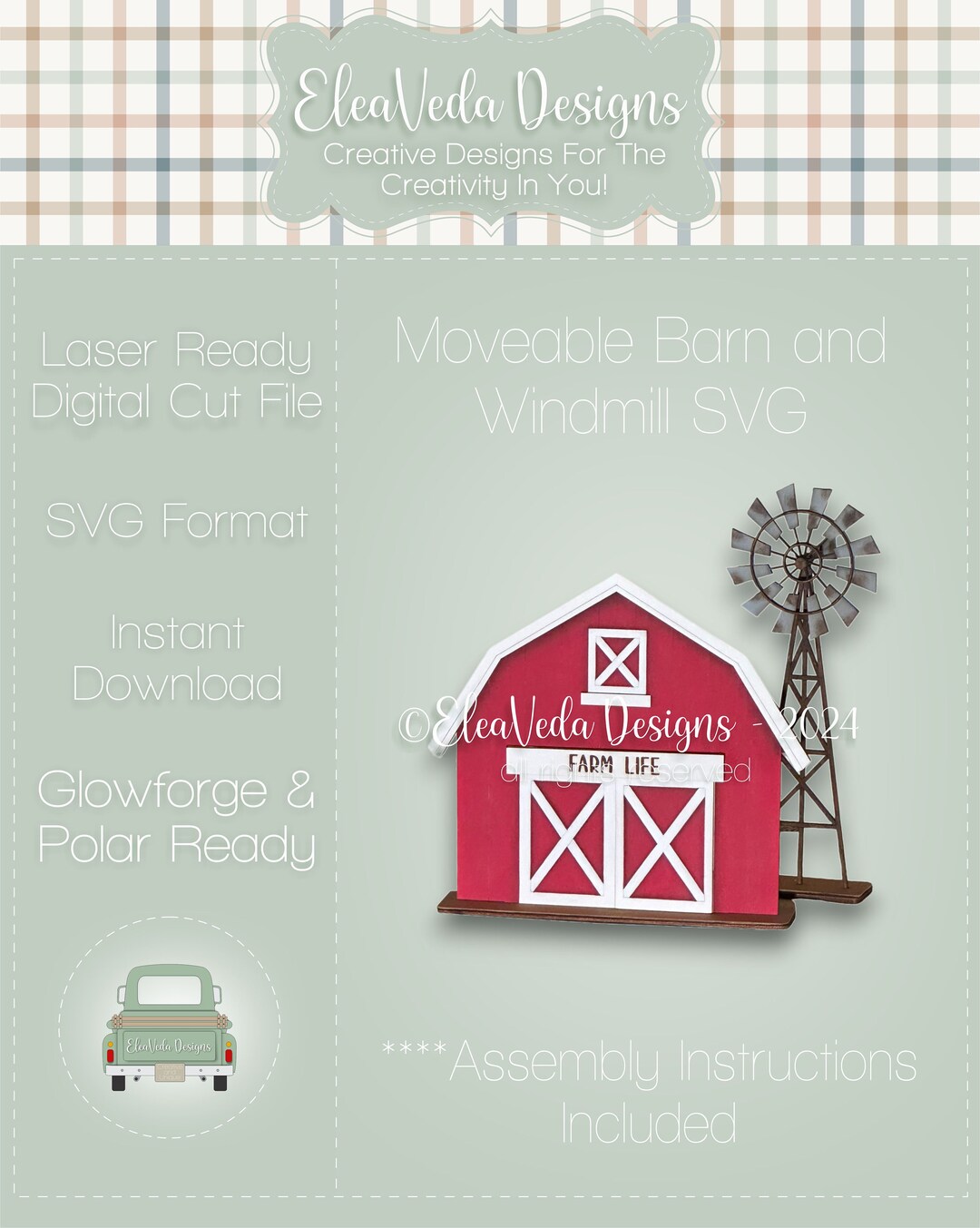 Moveable Barn Door and Windmill SVG, Farm Svg, Highland Cow Svg ...