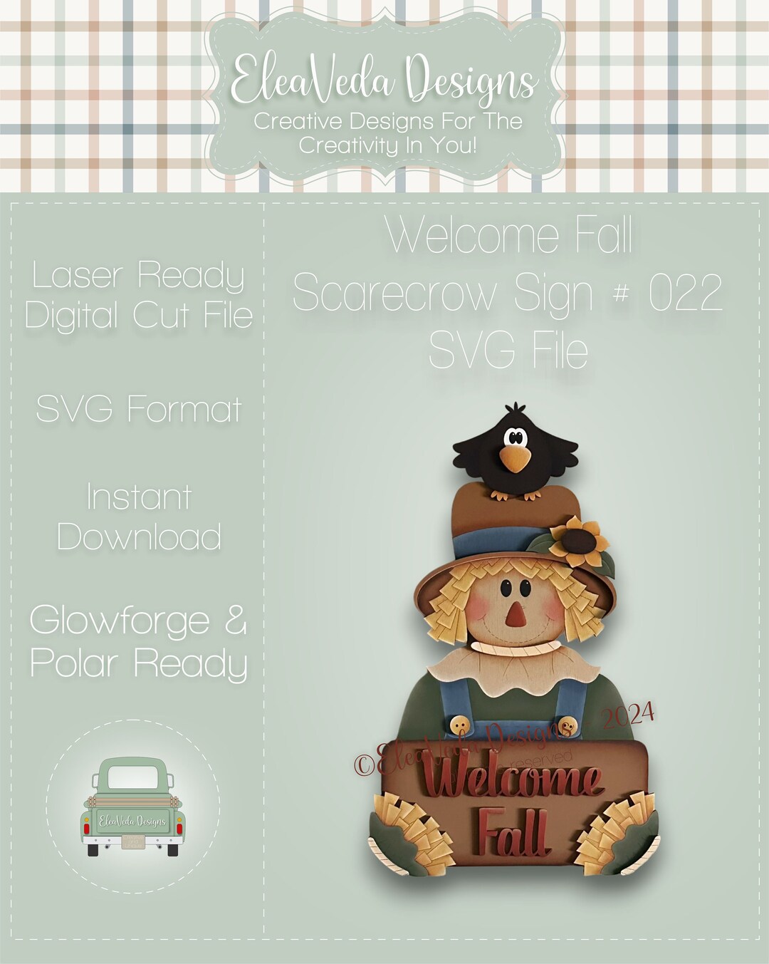 Welcome Fall Scarecrow Sign SVG File | Scarecrow SVG | Welcome Sign SVG ...