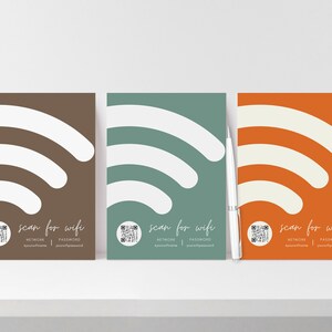WIFI QR Code Sign Template, Scan for WIFI, Scan to Connect Sign, Wifi ...