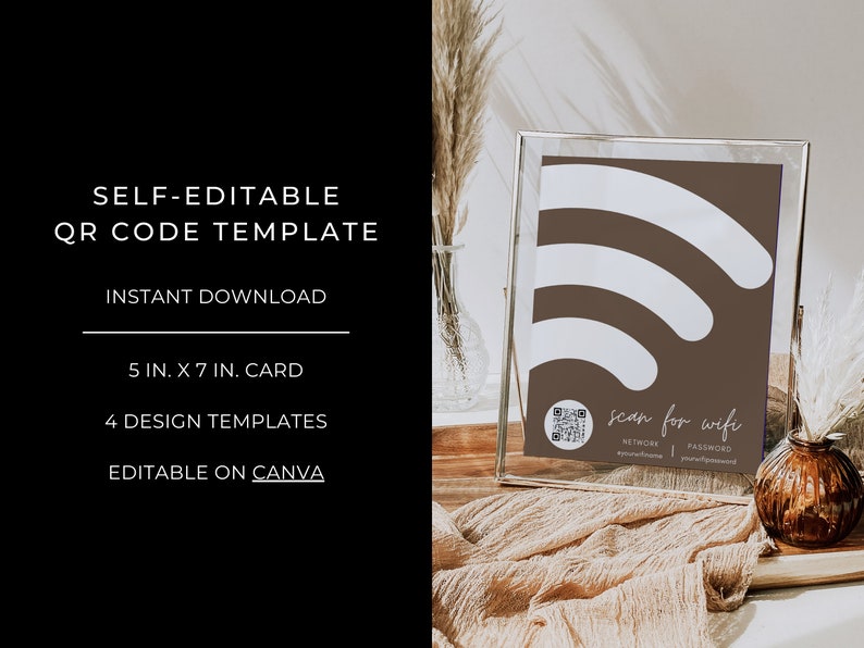 Buy WIFI QR Code Sign Template Scan for WIFI Scan to Connect Online in ...