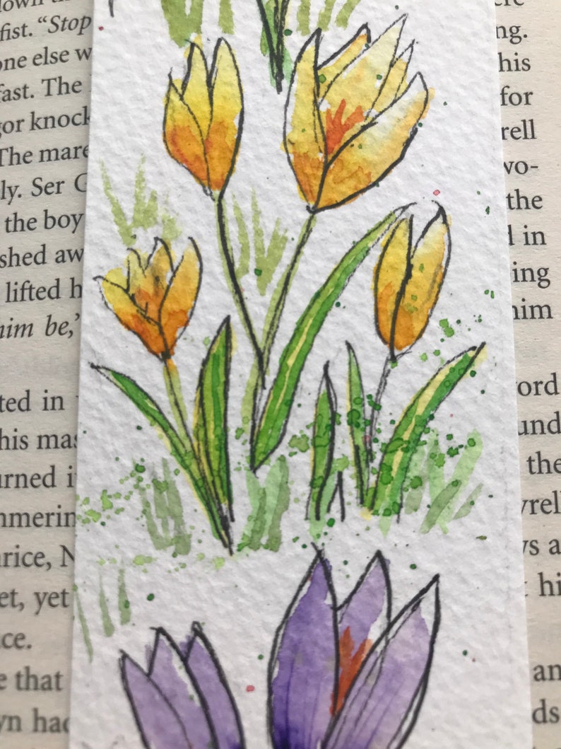 Bookmarks, Watercolour Bookmark, Floral Art, Book Lover, Teacher Gift ...