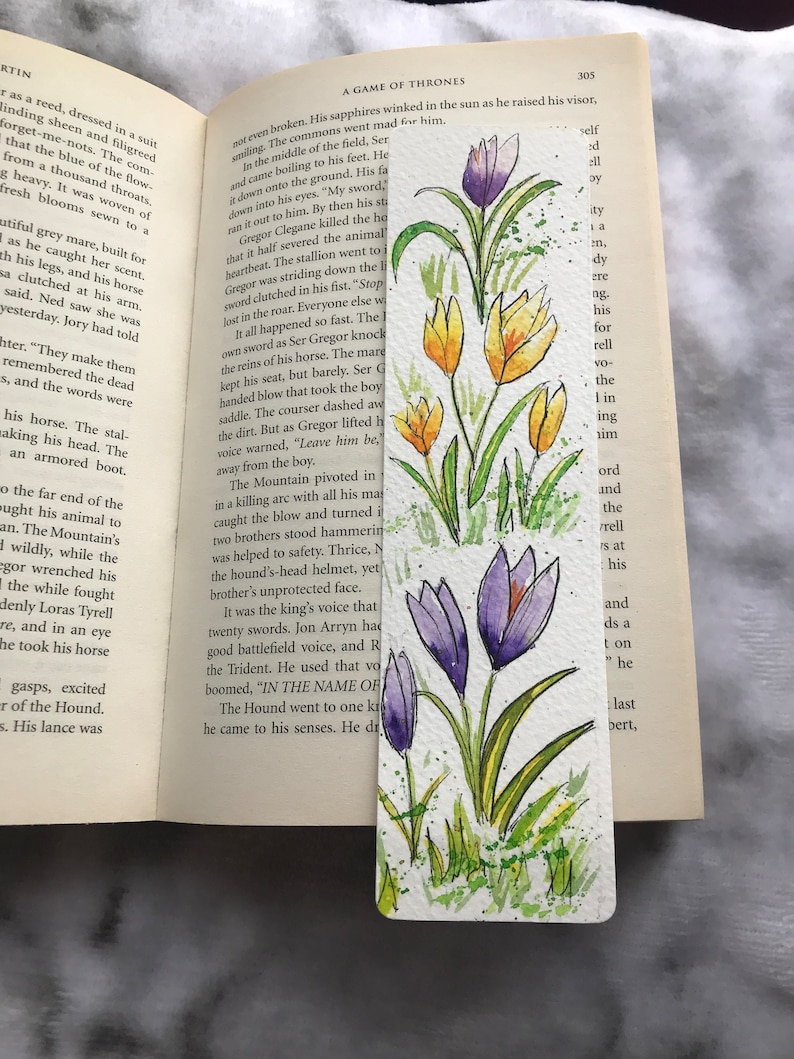 Bookmarks, Watercolour Bookmark, Floral Art, Book Lover, Teacher Gift ...