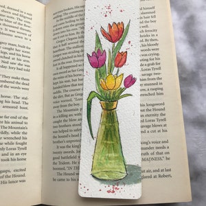 Bookmarks, Watercolour Bookmark, Floral Art, Book Lover, Teacher Gift ...