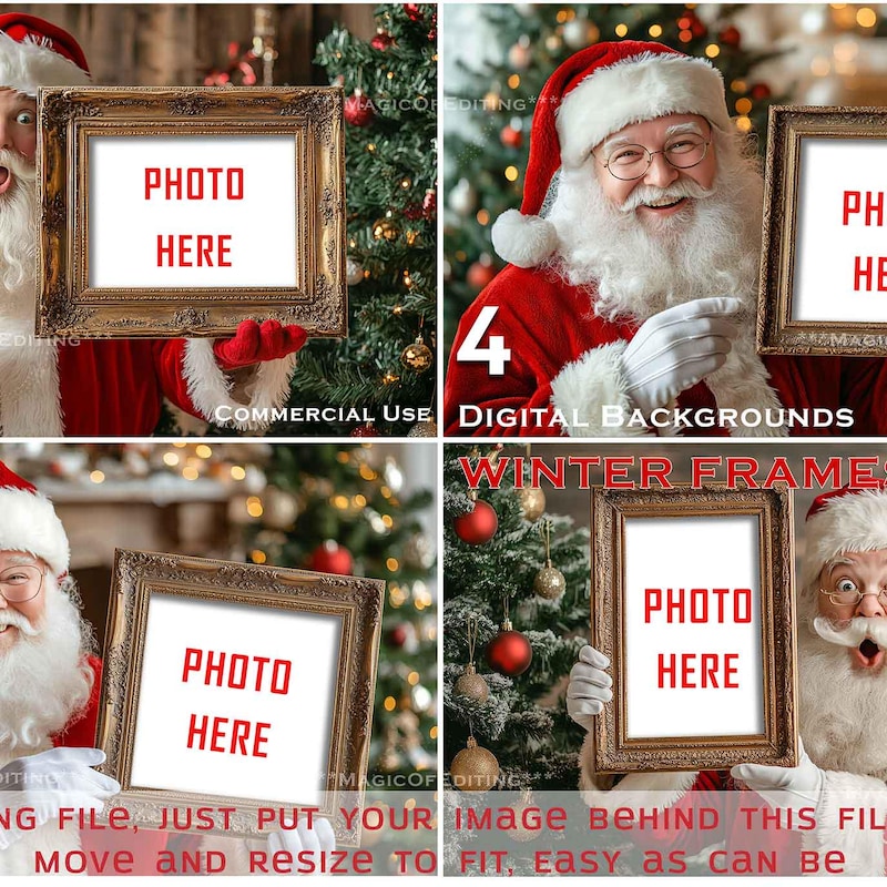 Santa Overlays - Etsy
