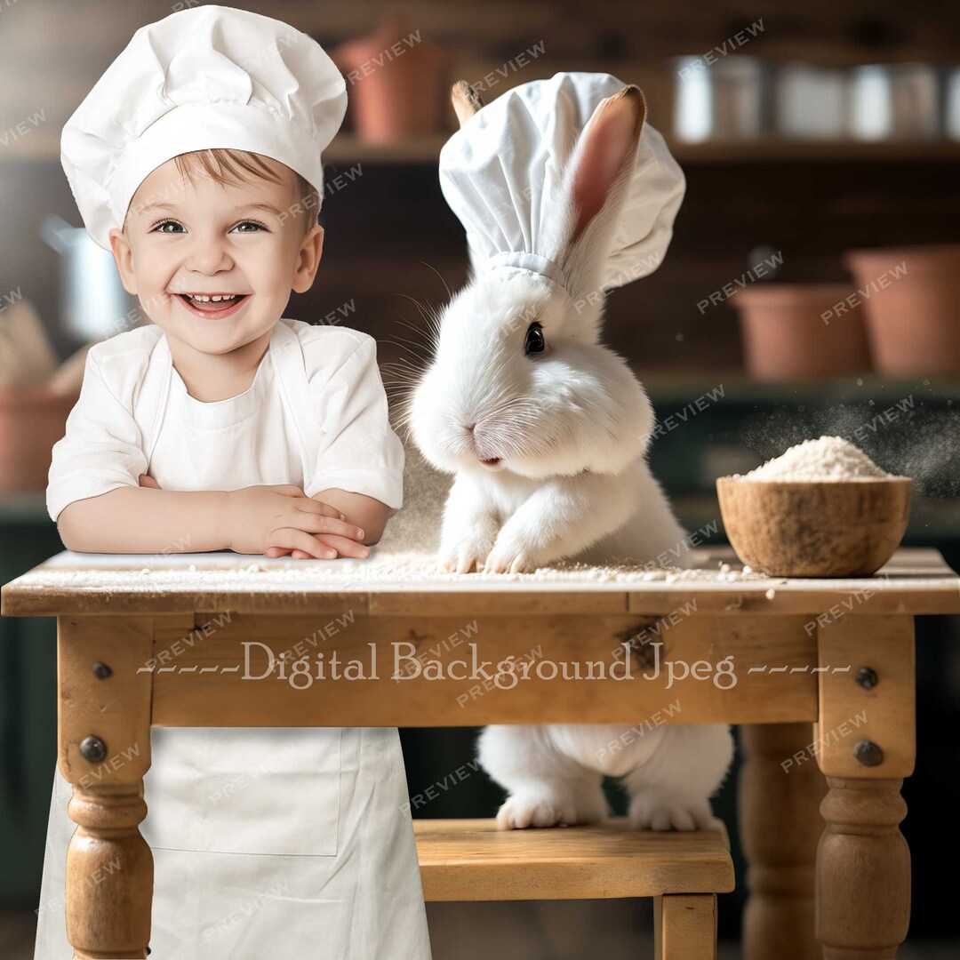 Easter Bunny Chef, Easter Digital Background, Composite, Artists ...