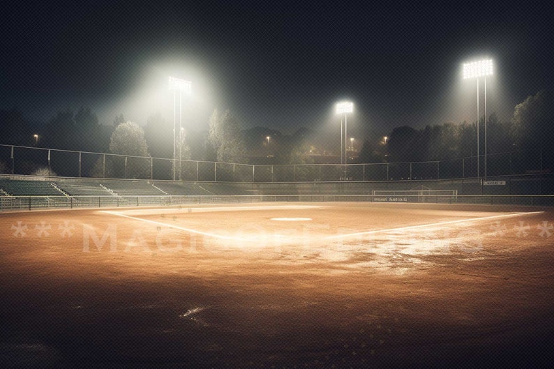 4 Sports Digital Background With Dust Overlay Baseball Field - Etsy