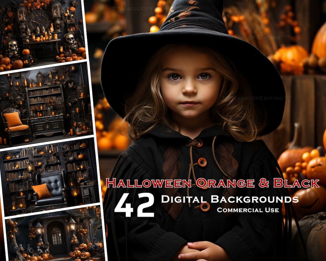 42 Halloween! Spooky Digital Backdrop Gothic Haunted Hills Scary Horror ...